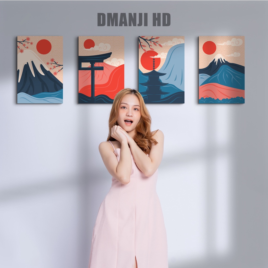 Jual DMANJI HD | Hiasan dinding Aesthetic Japanese | Poster Kayu Abstrak Jepang | Poster Gaya ...