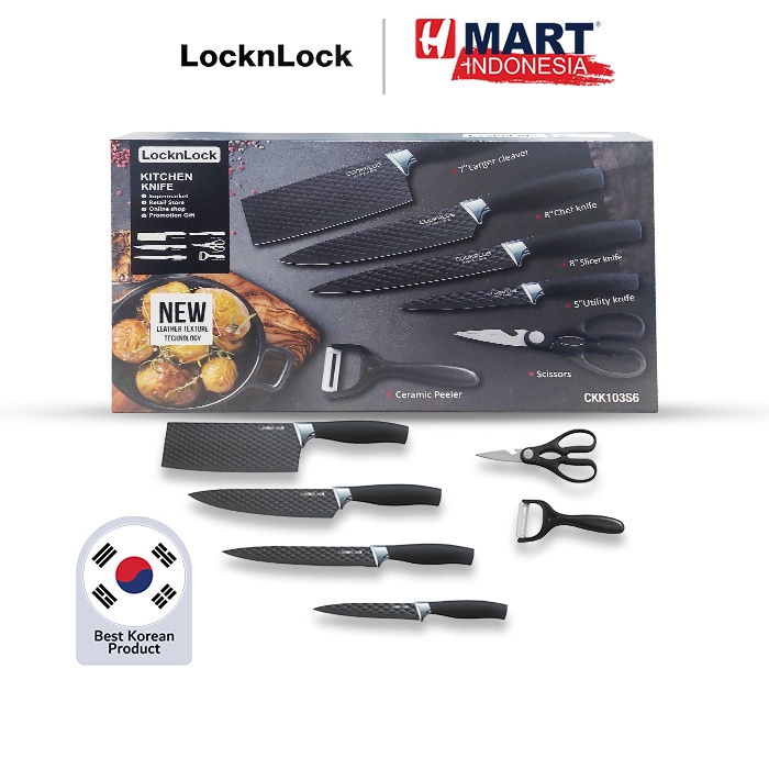 Jual LocknLock Exclusive Cookplus Knife Set Black - Pisau Set Cookplus ...