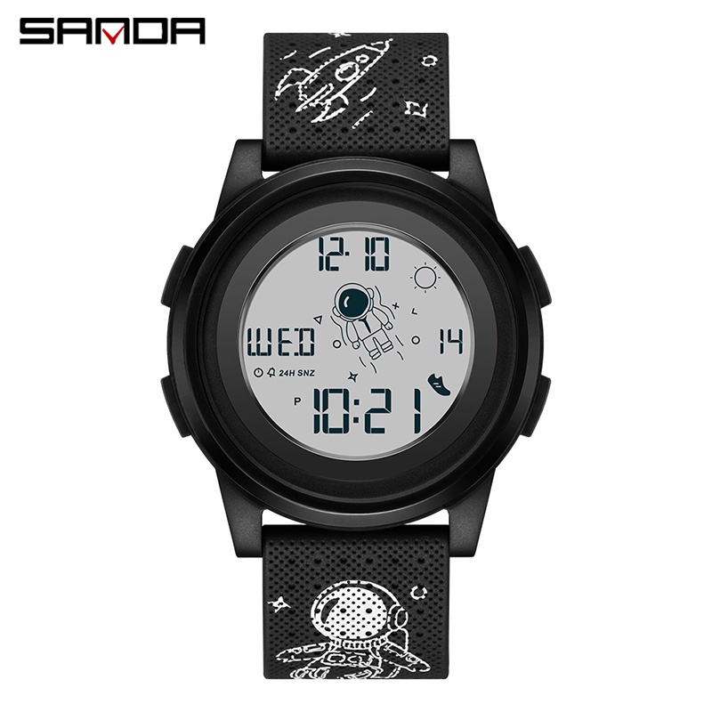 Jual SANDA 2122 Jam Tangan Pria Wanita Digital EL Backlight Sport Watch ...