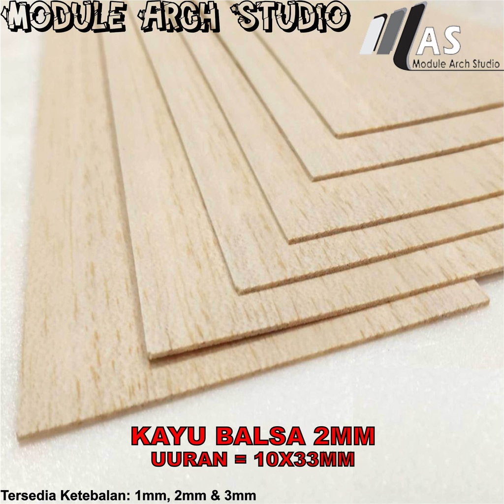 Jual Kayu Balsa 2mm (10x30cm) - Balsa Sheet | Shopee Indonesia