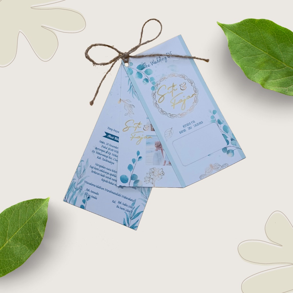 Jual Undangan Pernikahan Hang Tag Tali Rami - Cetak Undangan Murah hang ...