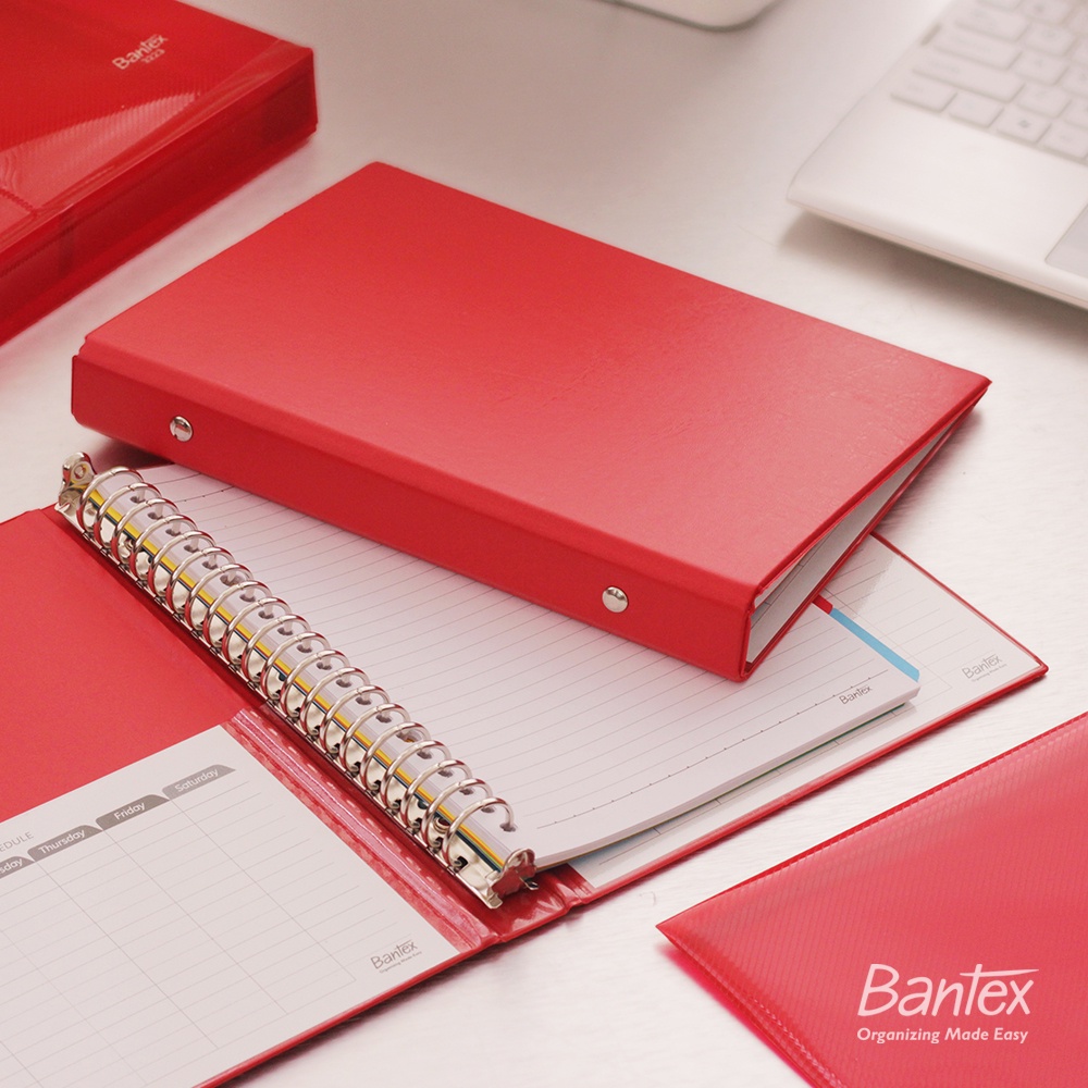 Jual Bantex Binder Note A5 20 Ring Besi Loose Leaf Multiring Binder Red ...