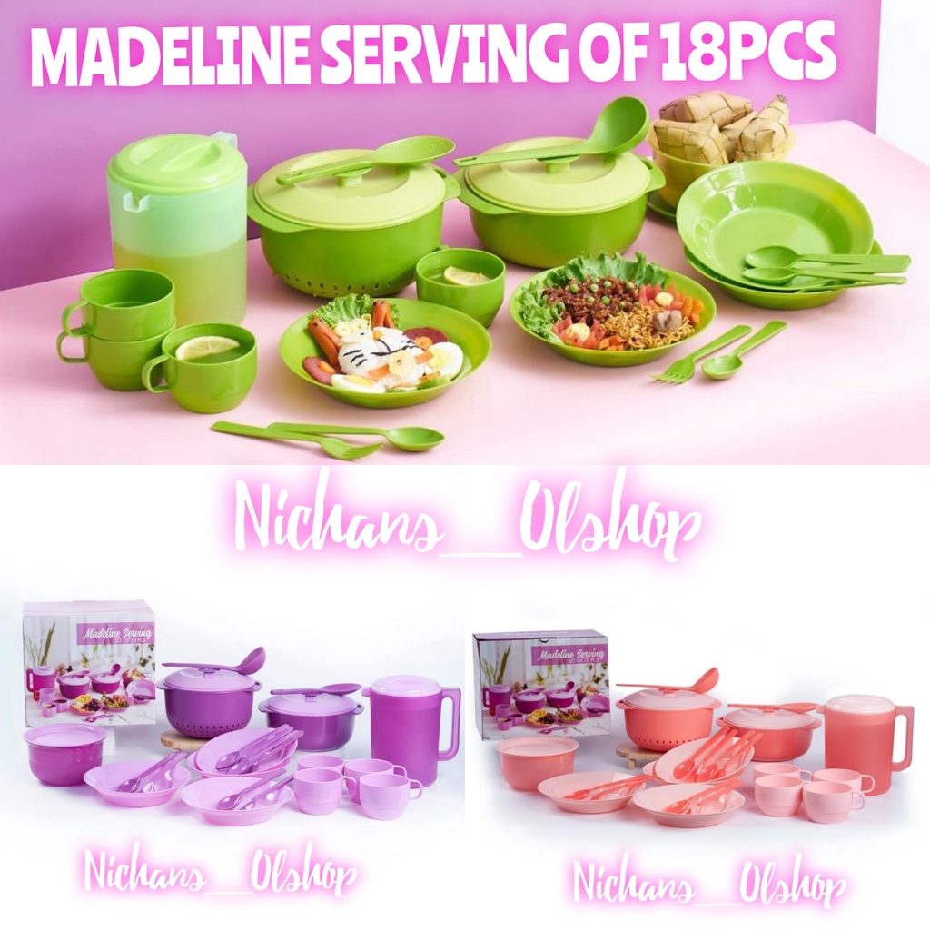 Jual PRASMANAN SET LENGKAP MADELINE SERVING SET 18PCS / ARIANA SERVING ...