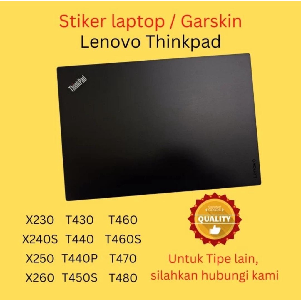 Jual stiker laptop atau garskin laptop lenovo thinkpad | Shopee Indonesia