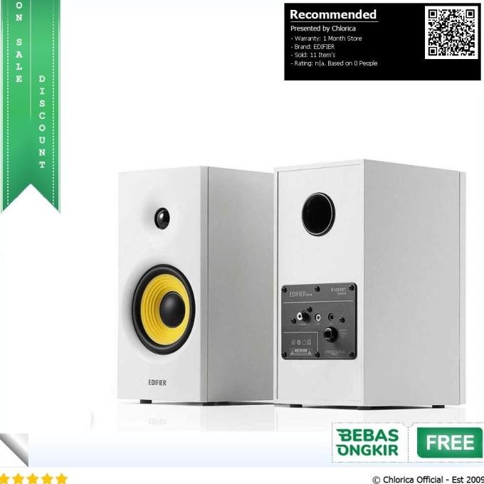 Jual Edifier Active 2.0 Bluetooth Bookshelf Speaker Set - R1080BT viral | Shopee Indonesia
