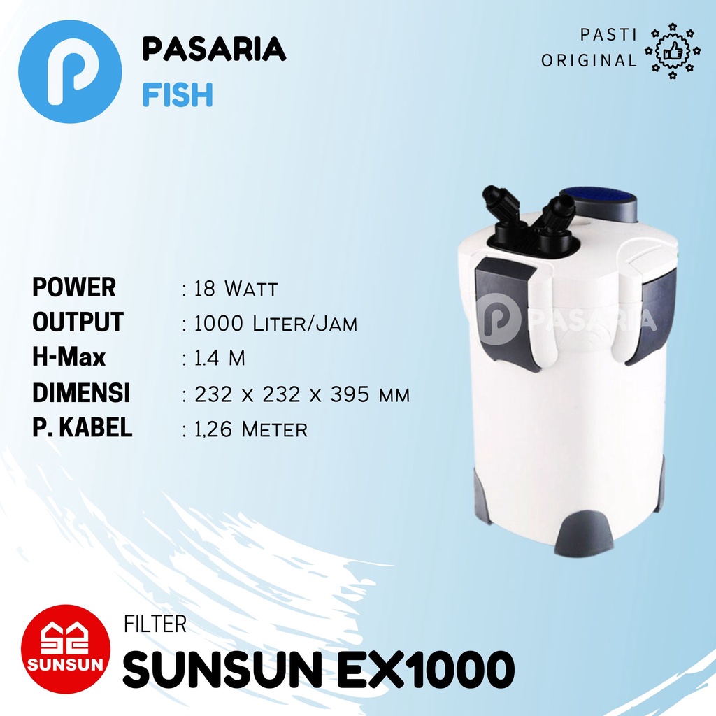 Jual SUNSUN EX1000 Eksternal/External FIlter Canister/Chamber Kolam/Aquarium Ikan | Shopee Indonesia