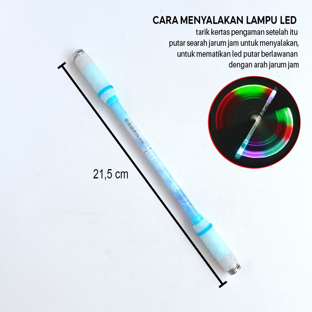 Jual [DENGAN LED] Spinning pen pena spinner led balance anime lampu ...