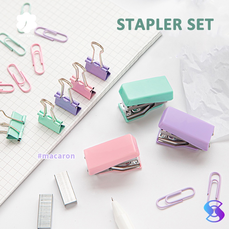 Jual stapler #10 &staple cute set Stapler Mini Set Staples Perlengkapan ...