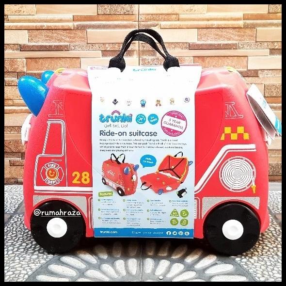Jual Trunki Frank Fire Truck Kids Luggage And Ride On - Koper Anak ...