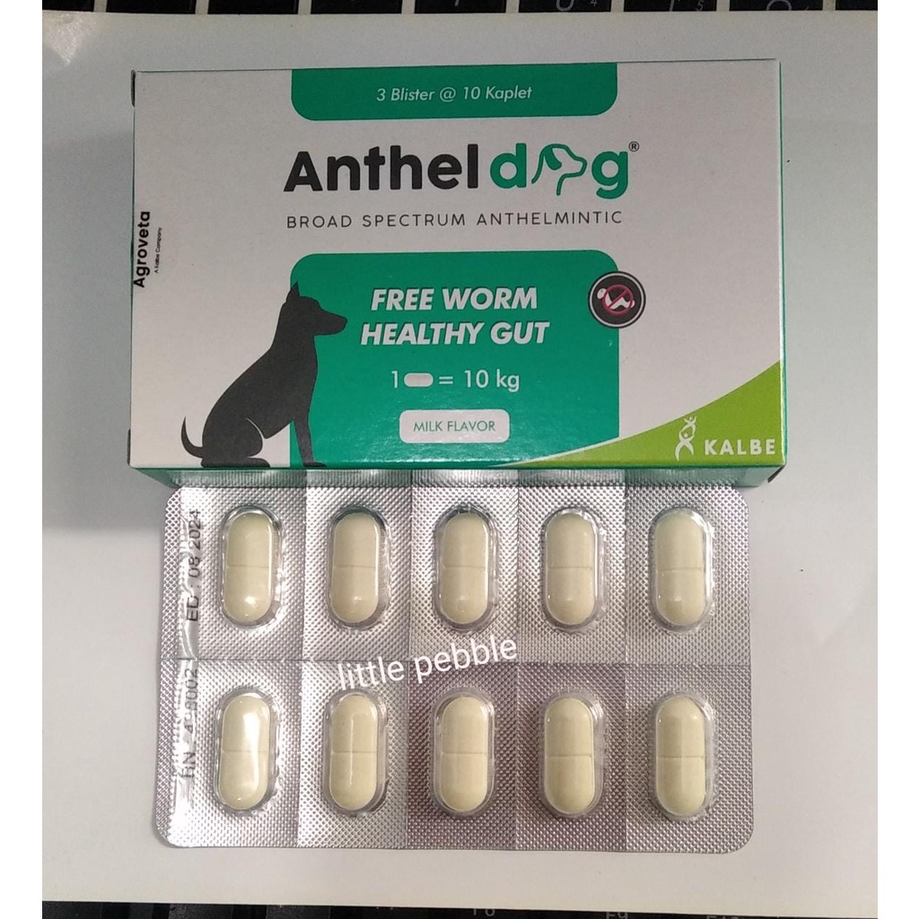 Jual ANTHEL DOG OBAT CACING ANJING PER TABLET | Shopee Indonesia