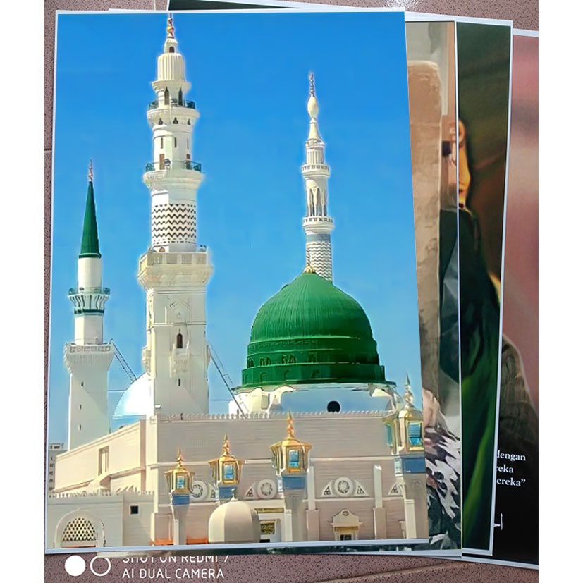 Jual READY POSTER MASJID NABAWI - 2 : 40x60cm BAHAN LUSTER CETAK UV ...