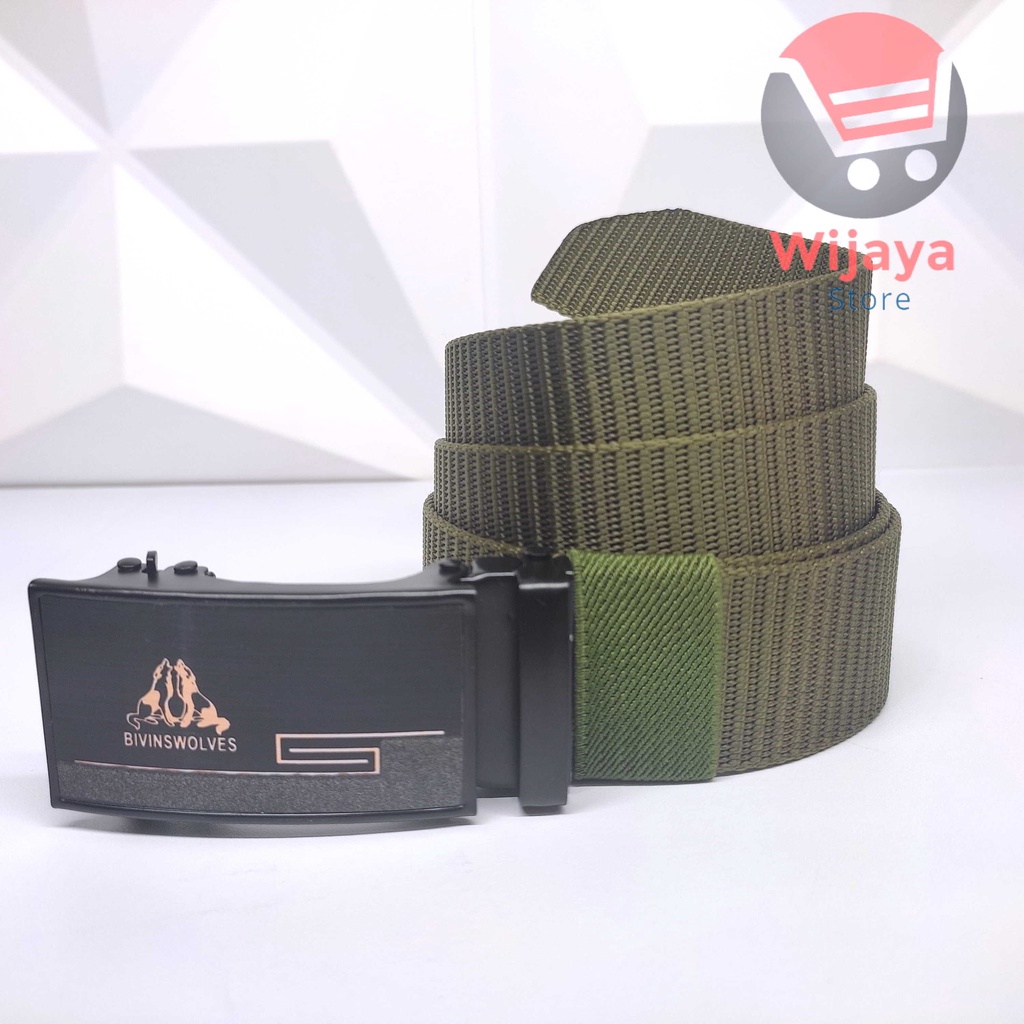 Jual Ikat Pinggang Pria Tactical Nylon Canvas Sabuk Pendeng Laki-Laki dengan Kepala Gesper Logam ...