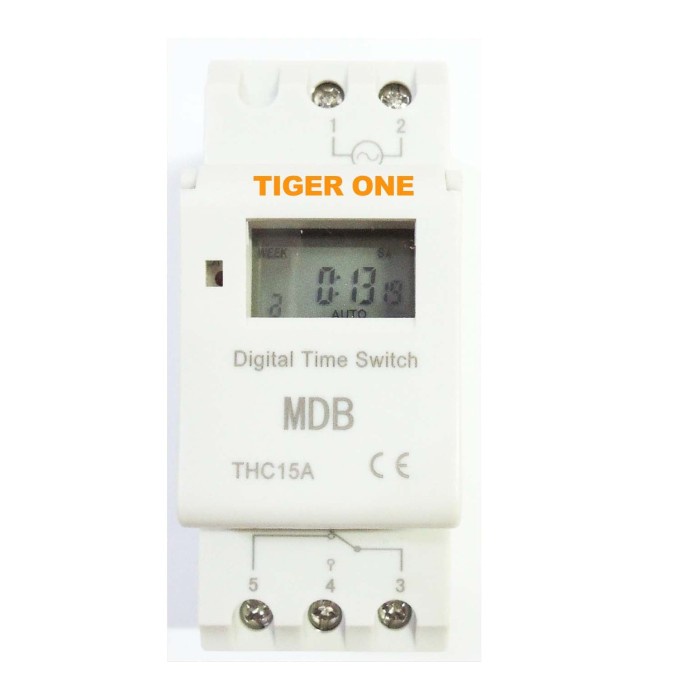 Jual MCB TIMER digital, Timer Switch THC15A, panel lampu listrik ...