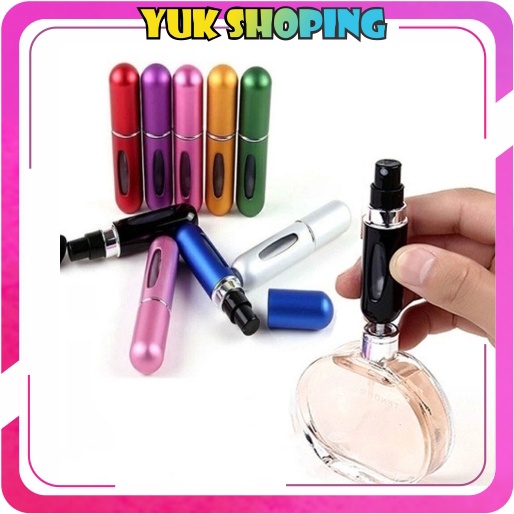 Jual YUKSHOPING Botol parfum mini travel 5ml botol isi ulang parfum mini botol parfum aluminium ...