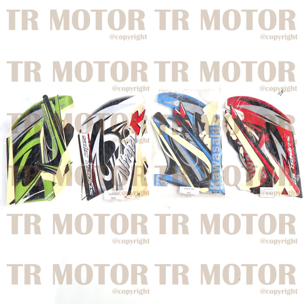 Jual Stiker Motor Ninja R 2012 Sticker Striping Lis Full Set Motor ...