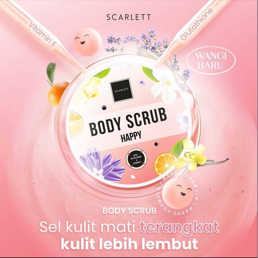 Jual [BPOM] SCARLET Whitening Body Scrub Scarlett By Felicya Angelista ...