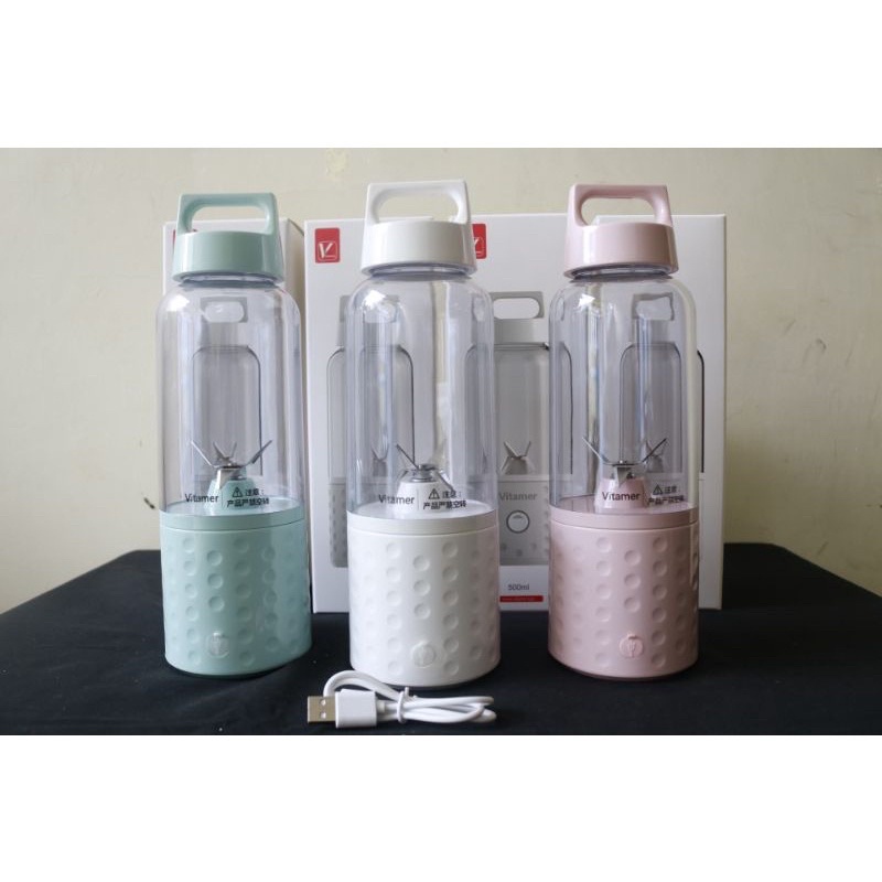 Jual Vitamer Blender Jus Buah Portable Mini USB Charging 500ML / Juicer ...