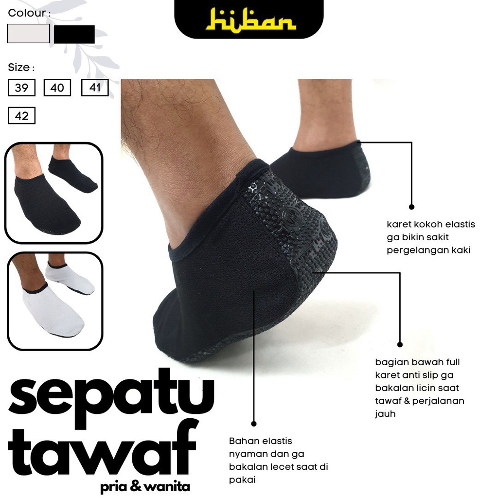 Jual Sepatu tawaf Premium pria wanita anti slip Haji dan Umroh Hiban ...