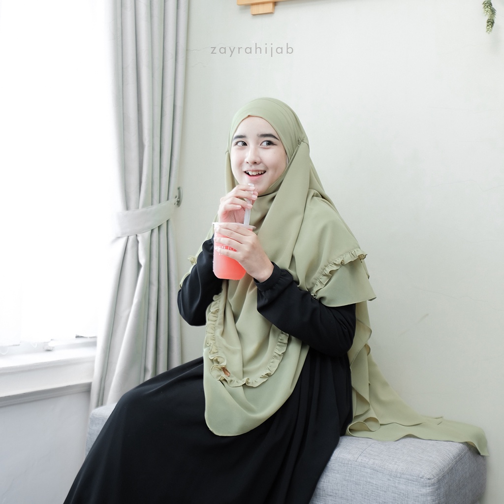Jual ZAYRA HIJAB | ASHFA | Khimar French Syari Premium | Shopee Indonesia