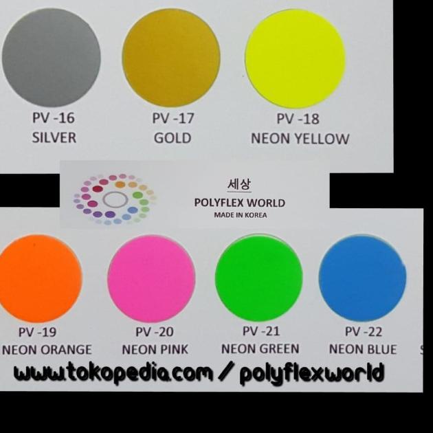 Jual Poliflex / Polyflex Korea - PVC Silver Gold Neon Colour | Shopee ...