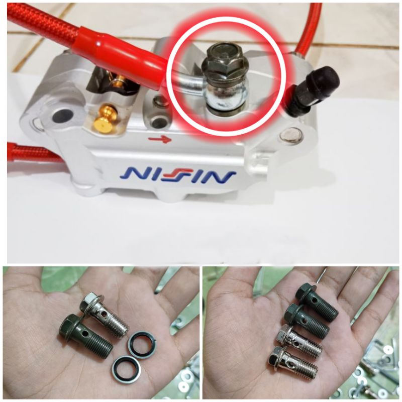 Jual baut banjo kaliper master baut drat kasar baut selang rem ring ...