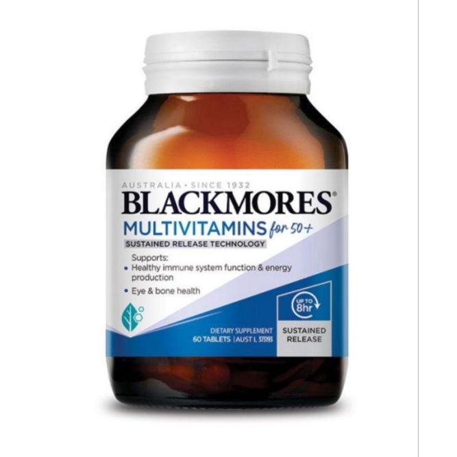 Jual Blackmores Multivitamin For 50+ 60 Tablets Sustained Release(Vitamin 50 Th Keatas) | Shopee ...