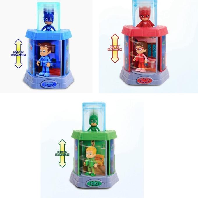 Jual Pj Masks Transformation Elevator Playset With Catboy Owlette Gekko ...