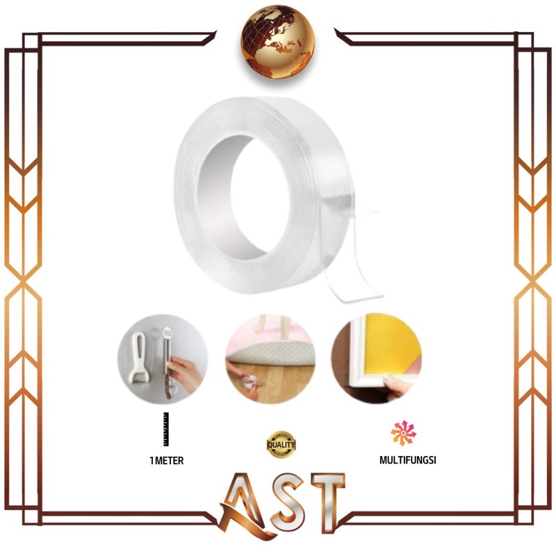 Jual Double tape Nano Magic 1 / 3 / 5 Meter solasi Bening 3M solatip ...