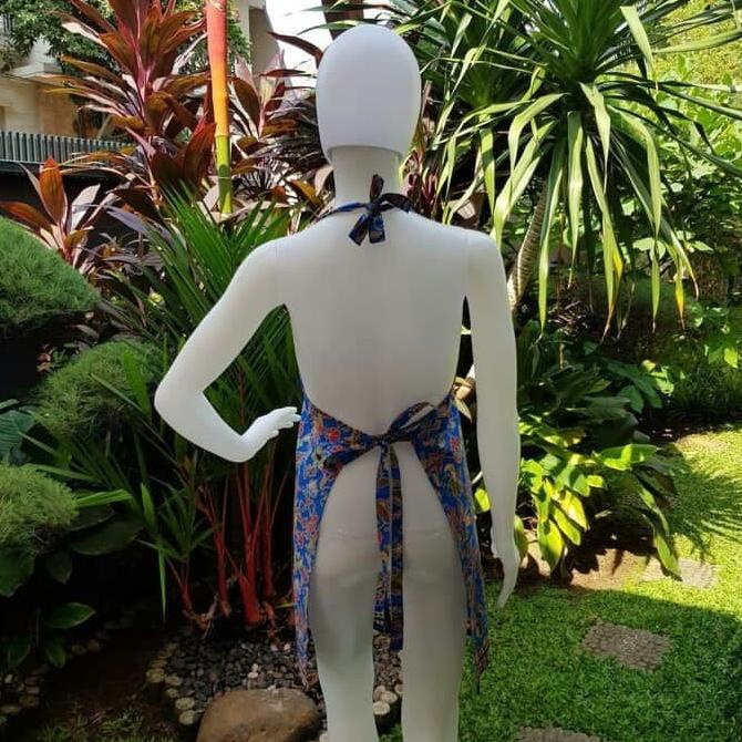 Jual Promo APRON CELEMEK POLOS DEWASA BAHAN BATIK KATUN / BIRU ...