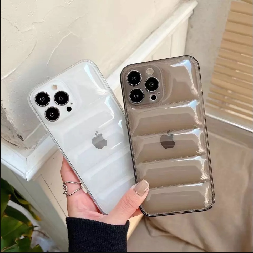 Jual CLEAR PUFF JACKET CASE IPHONE 13 PRO MAX 12 PRO MAX XS MAX XR ...