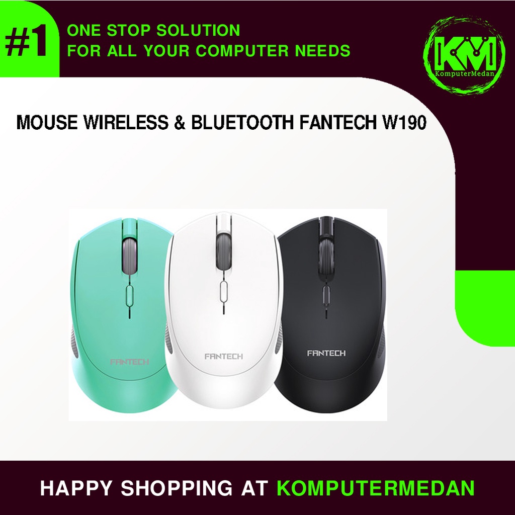 Jual Fantech Wireless Bluetooth Mouse W190 Dual Mode | Shopee Indonesia