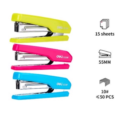 Jual STAPLER STAPLES NO 10 HD-10 DELI 0229F WARNA STEPLER HEKTER BAGUS ...
