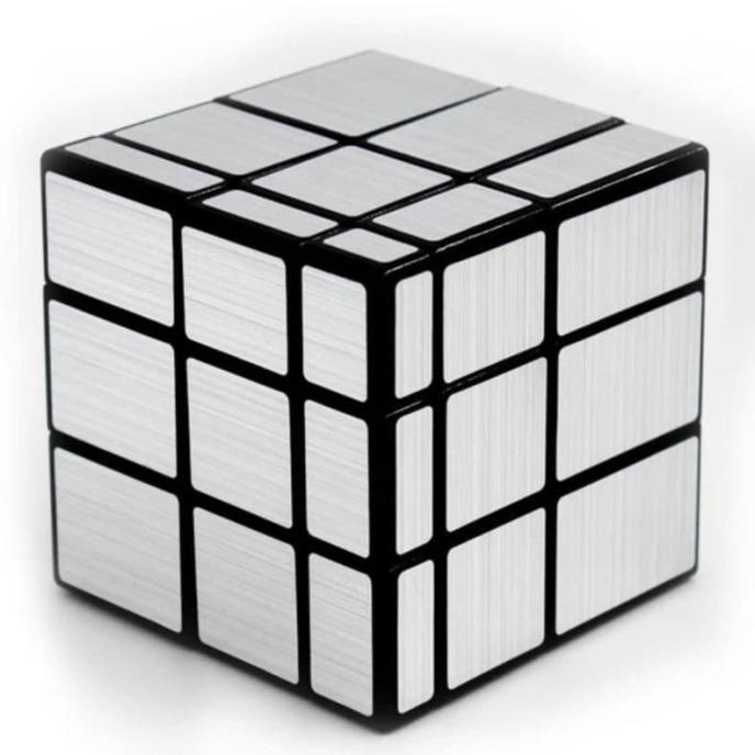 Jual Rubik Qiyi Mirror 3X3 Silver 3X3X3 Qi Yi Mirror Block Cube Perak ...
