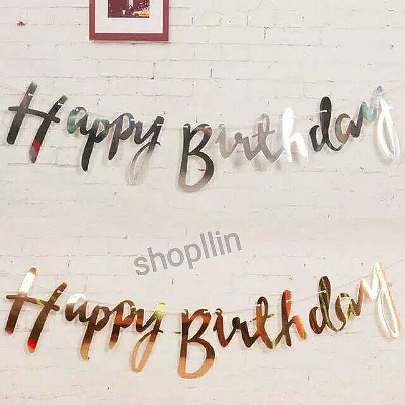 Jual NEW!!! Happy Birthday Banner / HBD Huruf Sambung / Banner Ulang ...