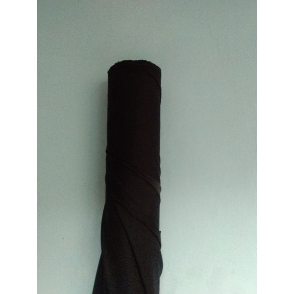Jual Kain Tricot/Furing | Warna Hitam | Lebar 1,5 meter | Shopee Indonesia