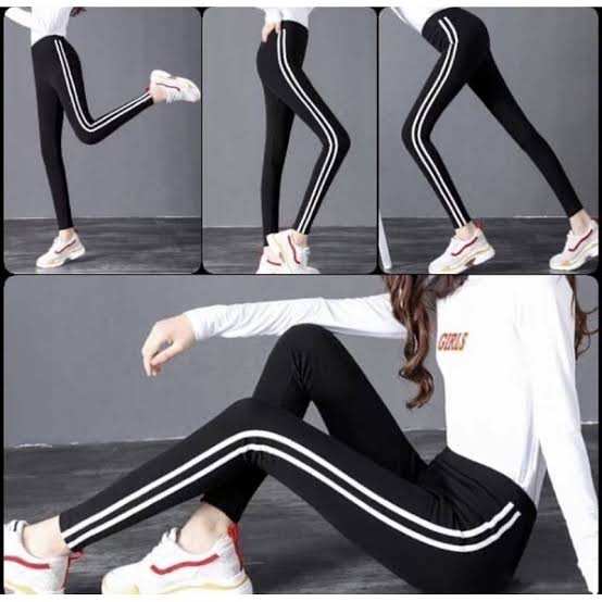 Jual Legging Panjang List Korea Spandex Cotton || Legging List 2 Putih ...