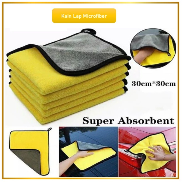 Jual WBS Kain Lap Microfiber 30x30 Mobil Motor Lap Kaca Meja Lembut ...