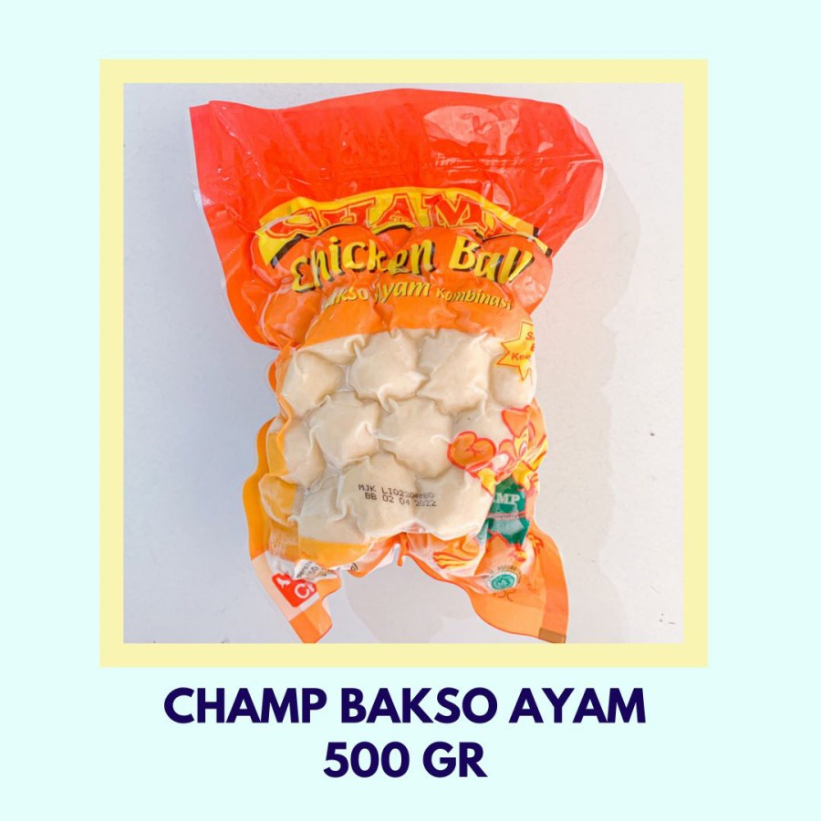 Jual Champ Baso/ Bakso Ayam 500 gr/50 pcs /Bakso /Baksosapi /Pentol ...