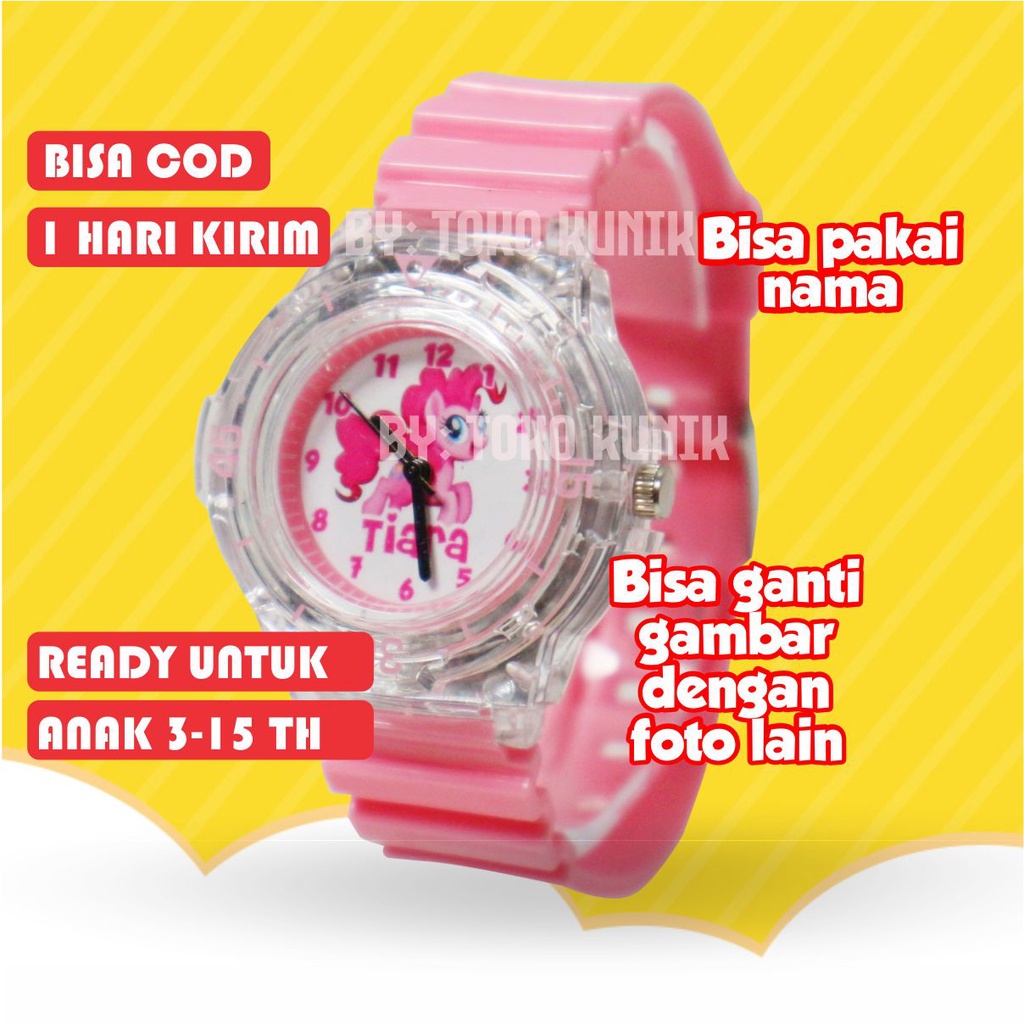 Jual Jam Tangan anak Perempuan karakter gambar kartun little kuda pony ...
