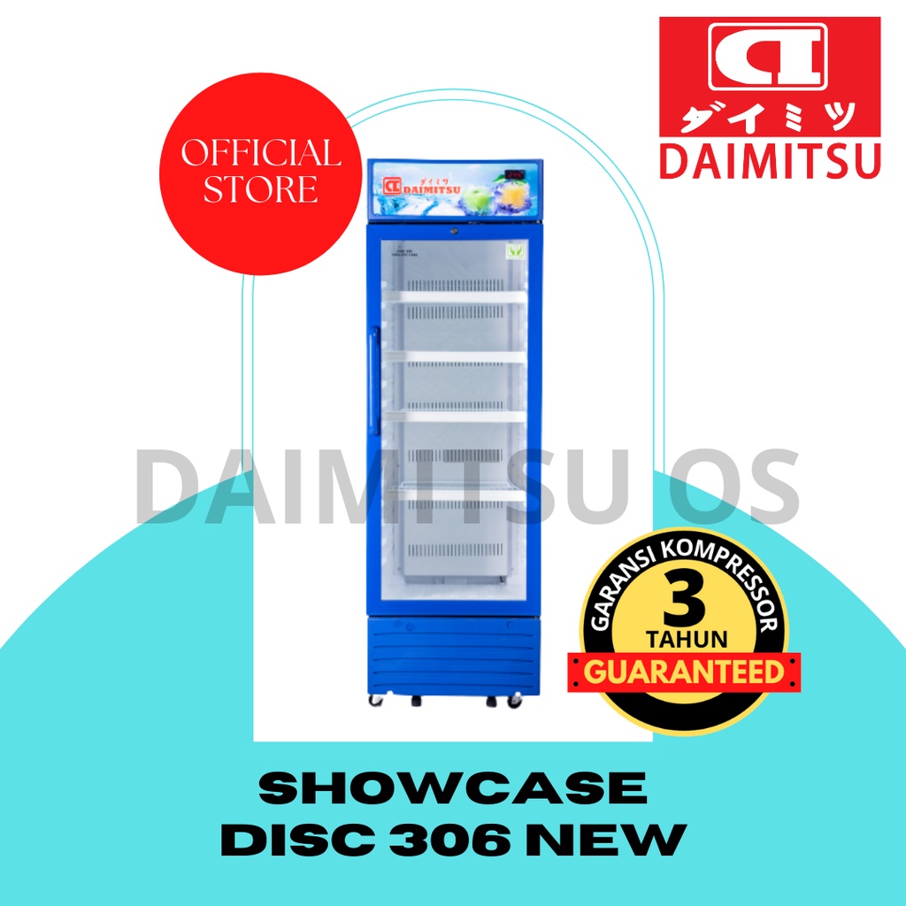 Jual SHOWCASE / LEMARI PENDINGIN MINUMAN KACA 4 RAK DAIMITSU tipe DISC ...