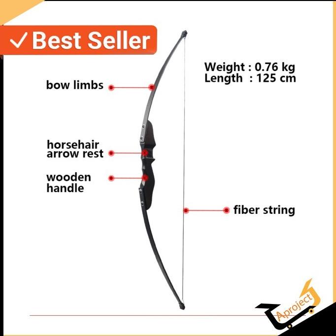 Jual Busur Panah Powerful Recurve Archery Bow 40 Lbs - 36215 - Black ...