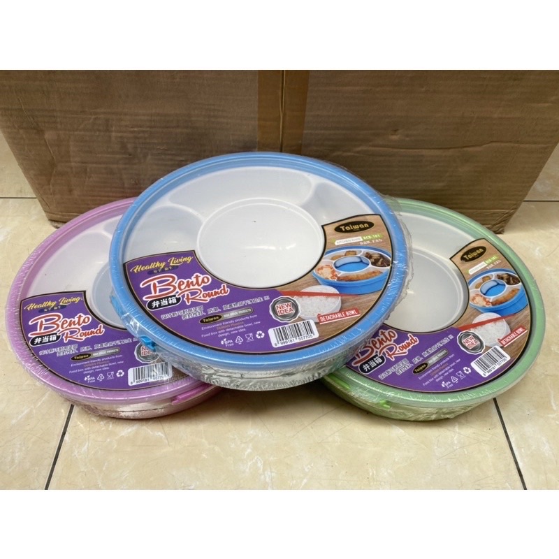 Jual lunch box bento 5 sekat bulat (Taiwan) | Shopee Indonesia