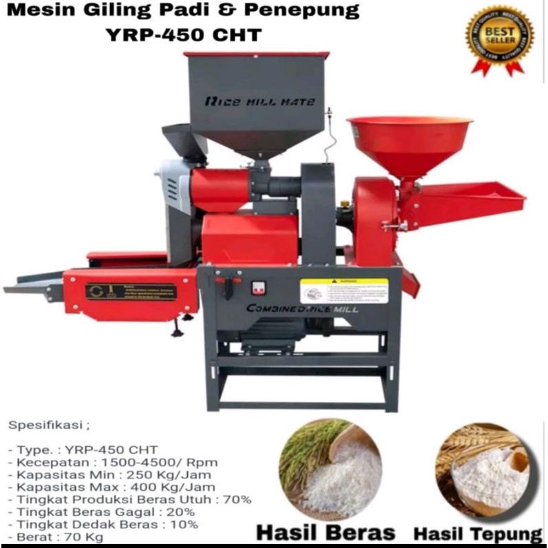 Jual Mesin Selep/Giling Padi 4IN1 Polysher Otomatis Tanpa Penggerak ...