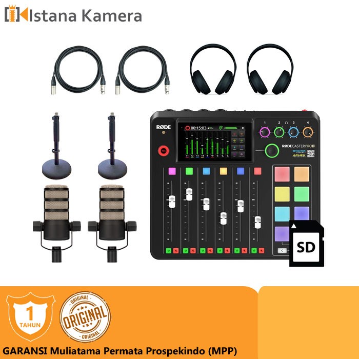 Jual Rode Podcast Microphone Package Rodecaster Pro 2-PAKET 2MIC DS1 ...