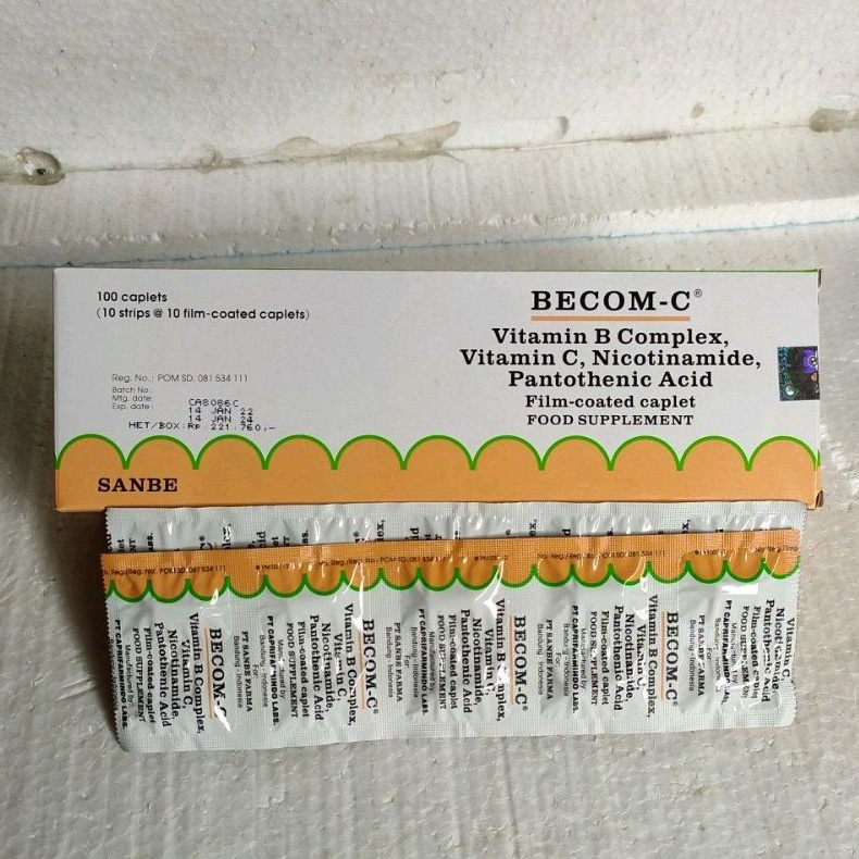 Jual BECOM-C Multivitamin harga Strip 10 kaplet | Shopee Indonesia