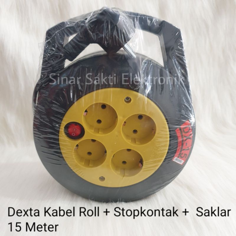 Jual Kabel Roll Dexta Box Bulat Stopkontak Listrik Saklar Rol 15m 15 ...