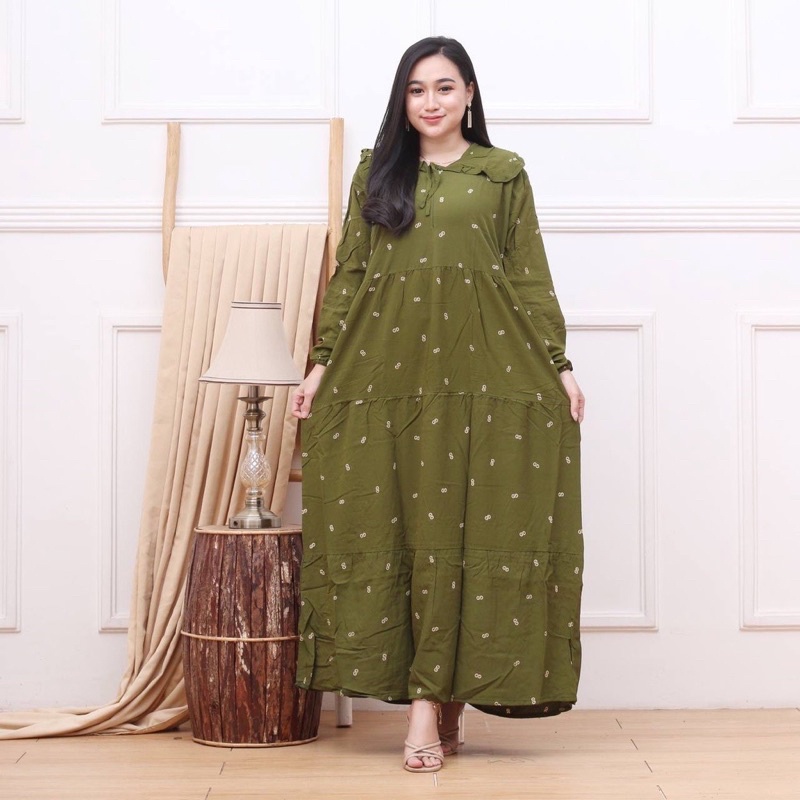 Jual MIDI DRESS GG DRESS KOREAN STYLE DASTER BUSUI BAHAN RAYON PREMIUM ...