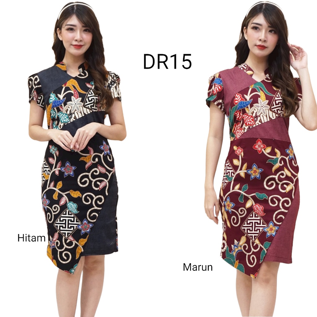 Jual DR15 Anita Series - Dress Batik Wanita Sepan Batik Model Parang | Shopee Indonesia
