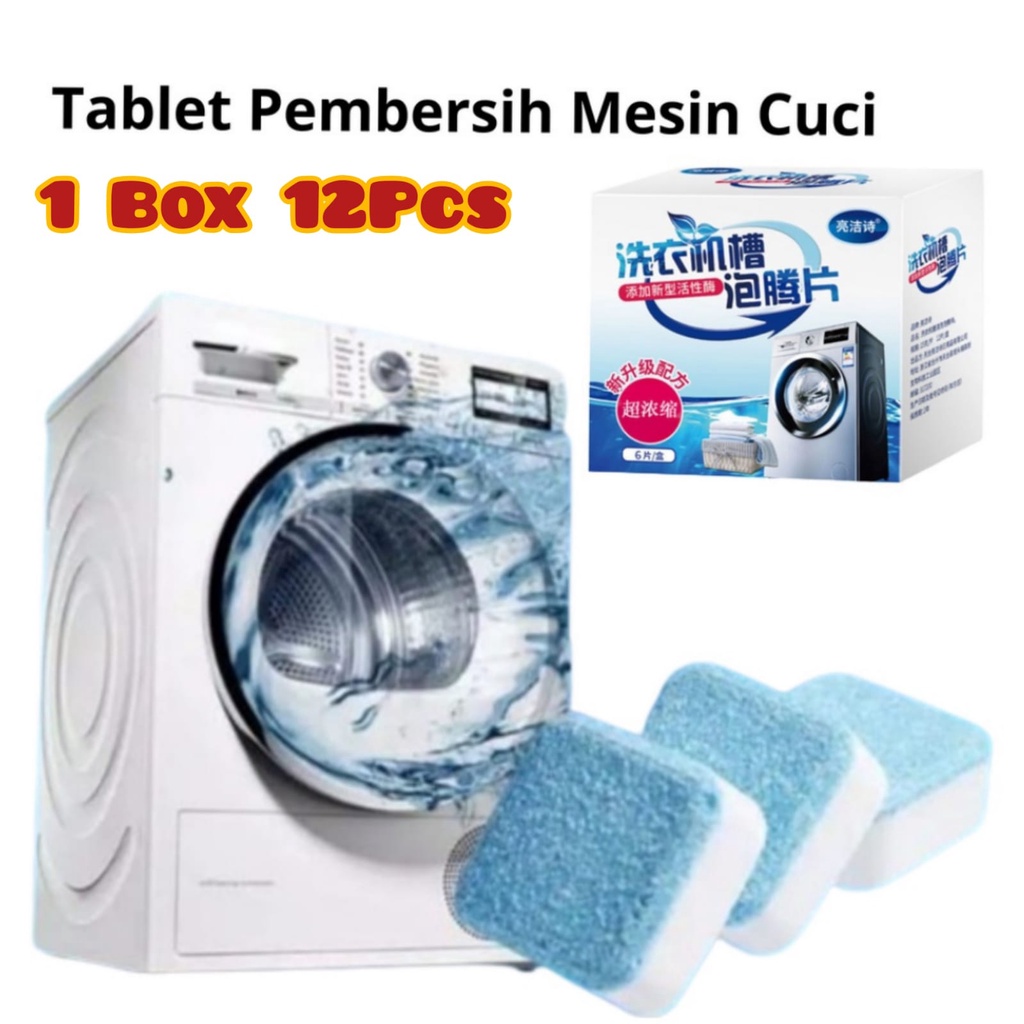 Jual Tablet ajaib pembersih Tabung mesin cuci isi 12 pcs bersih angkat ...