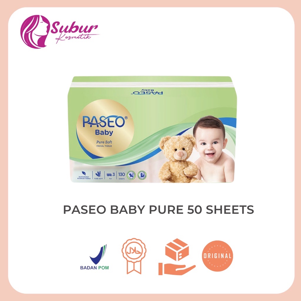 Jual Paseo Baby Tissue PURE SOFT 50 sheets (3 ply) | Shopee Indonesia